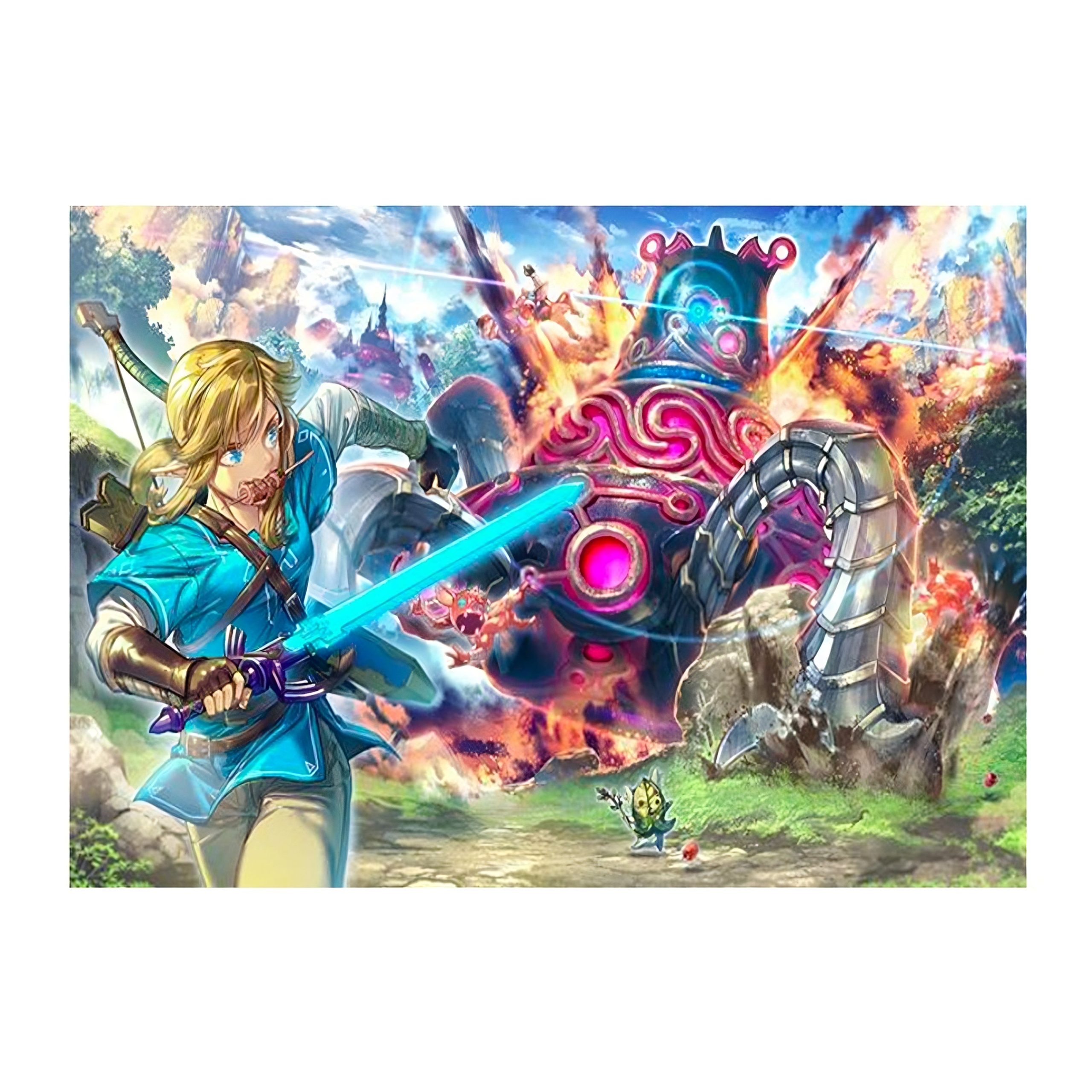 Zelda Guardian Painting | Ancient Sheikah Tech Canvas Wall Art