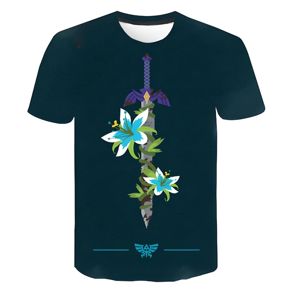 Flowery Master Sword BOTW T-Shirt | Incredible Powerful Apparel